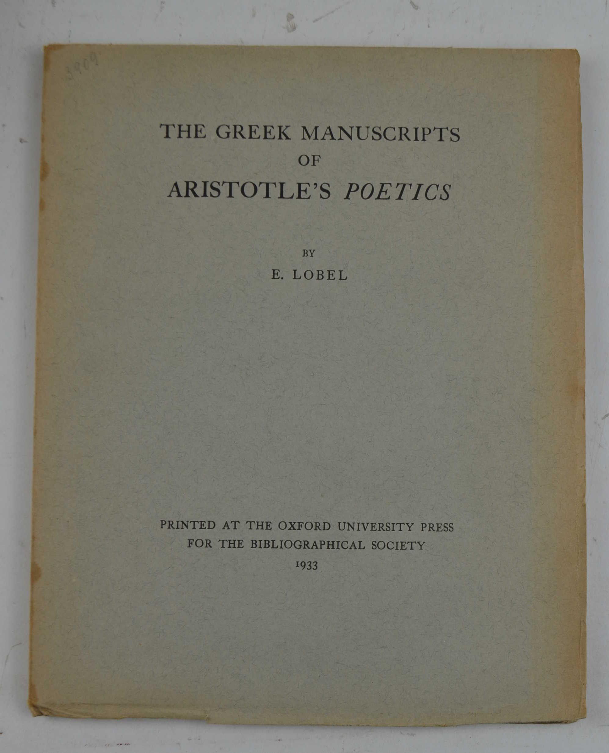 The greek manuscripts of Aristotle’s poetics… – Studio Benacense Riva ...