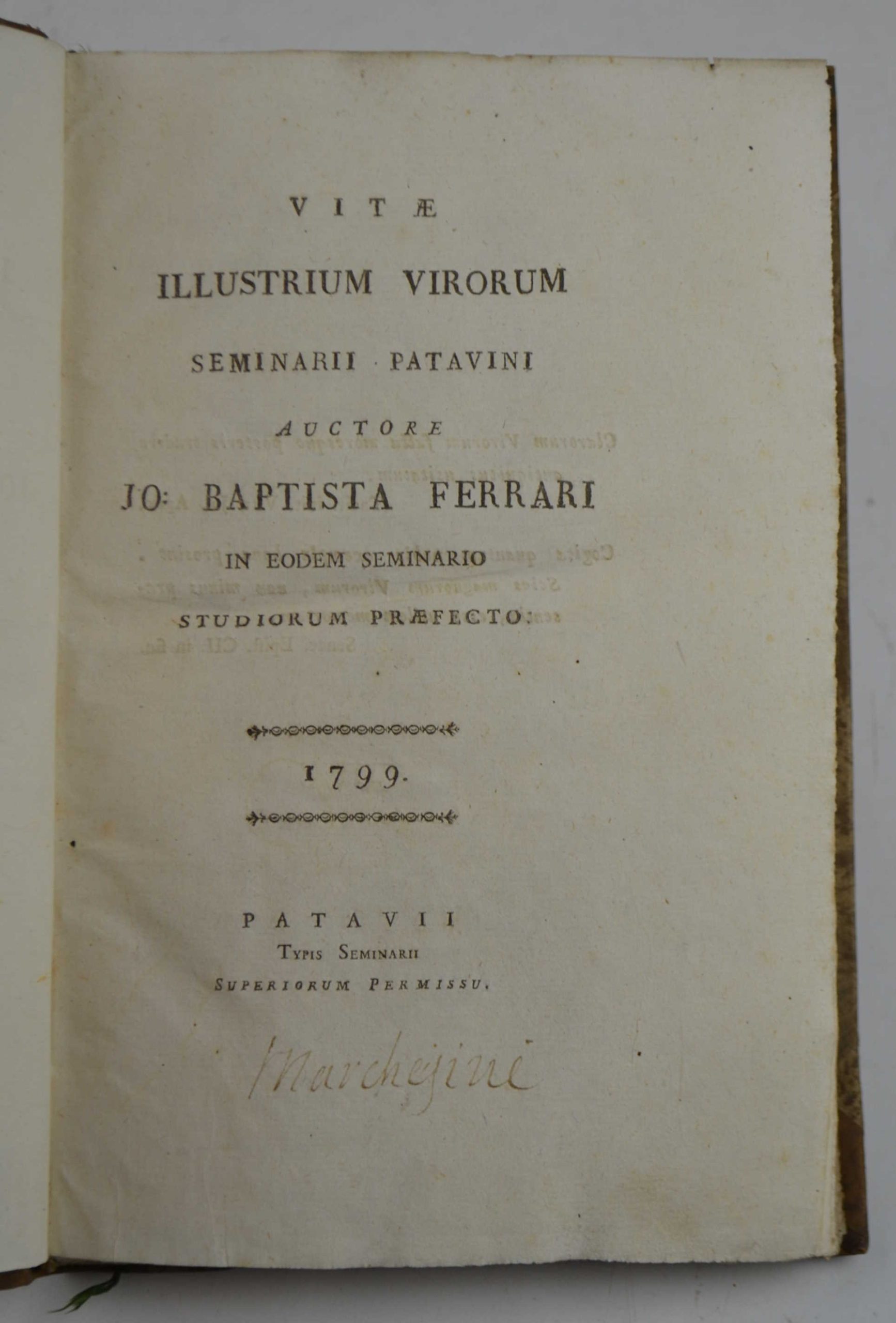 Vitae Illustrium Virorum seminarii patavini… – Studio Benacense Riva ...