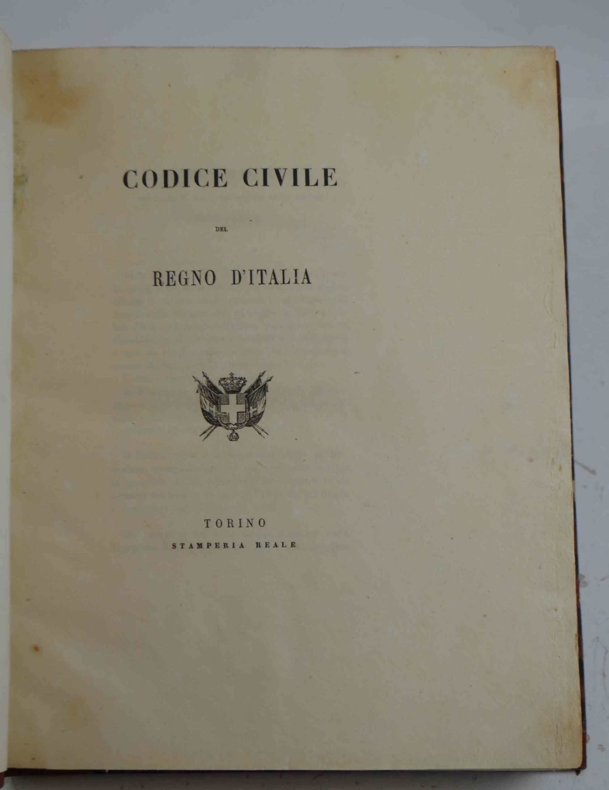 Codice civile del Regno d’Italia. – Studio Benacense Riva del Garda